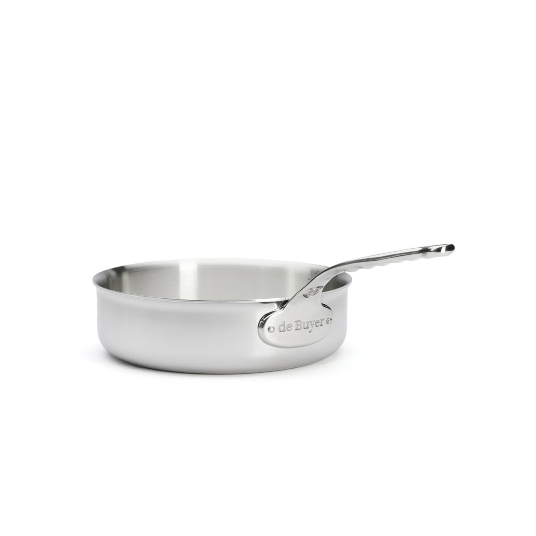 Sauteuse bord droit en inox AFFINITY Ø28cm