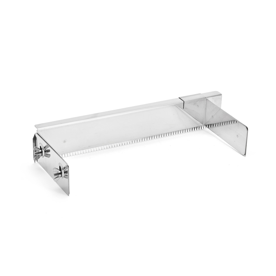 Stainless steel "raplette" spreader 40x17cm with double comb - de Buyer